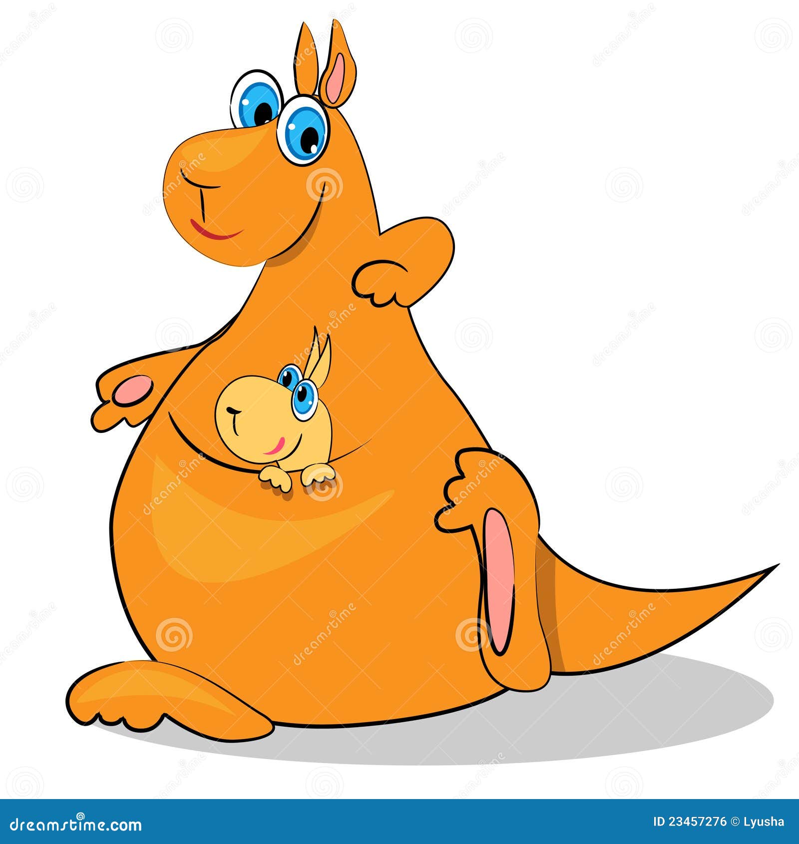 Cartoon Kangaroo. Baby Animal Vector Illustration | CartoonDealer.com ...