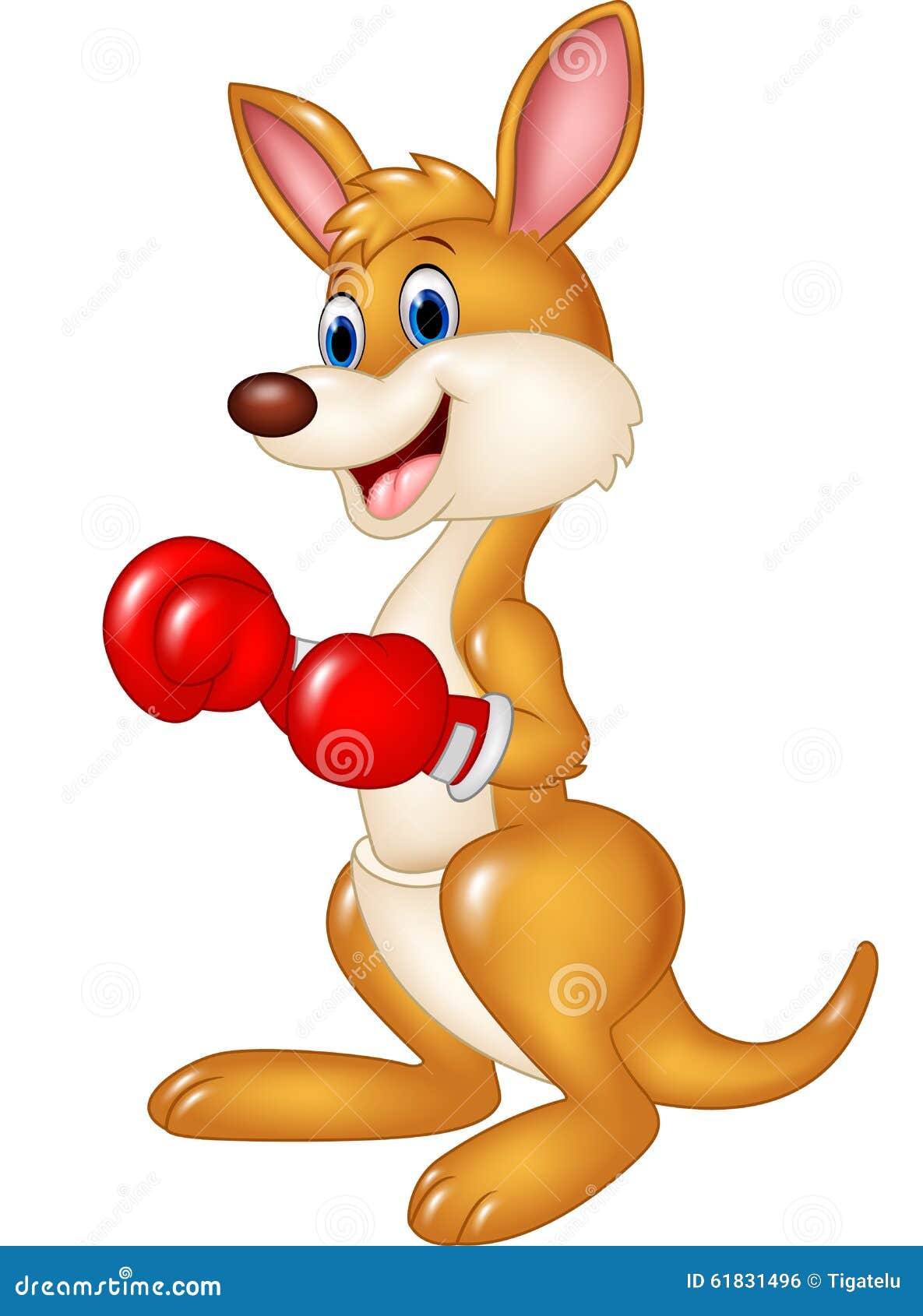 Kangaroo Boxing Man Etching Cartoon Vector | CartoonDealer.com #53944313