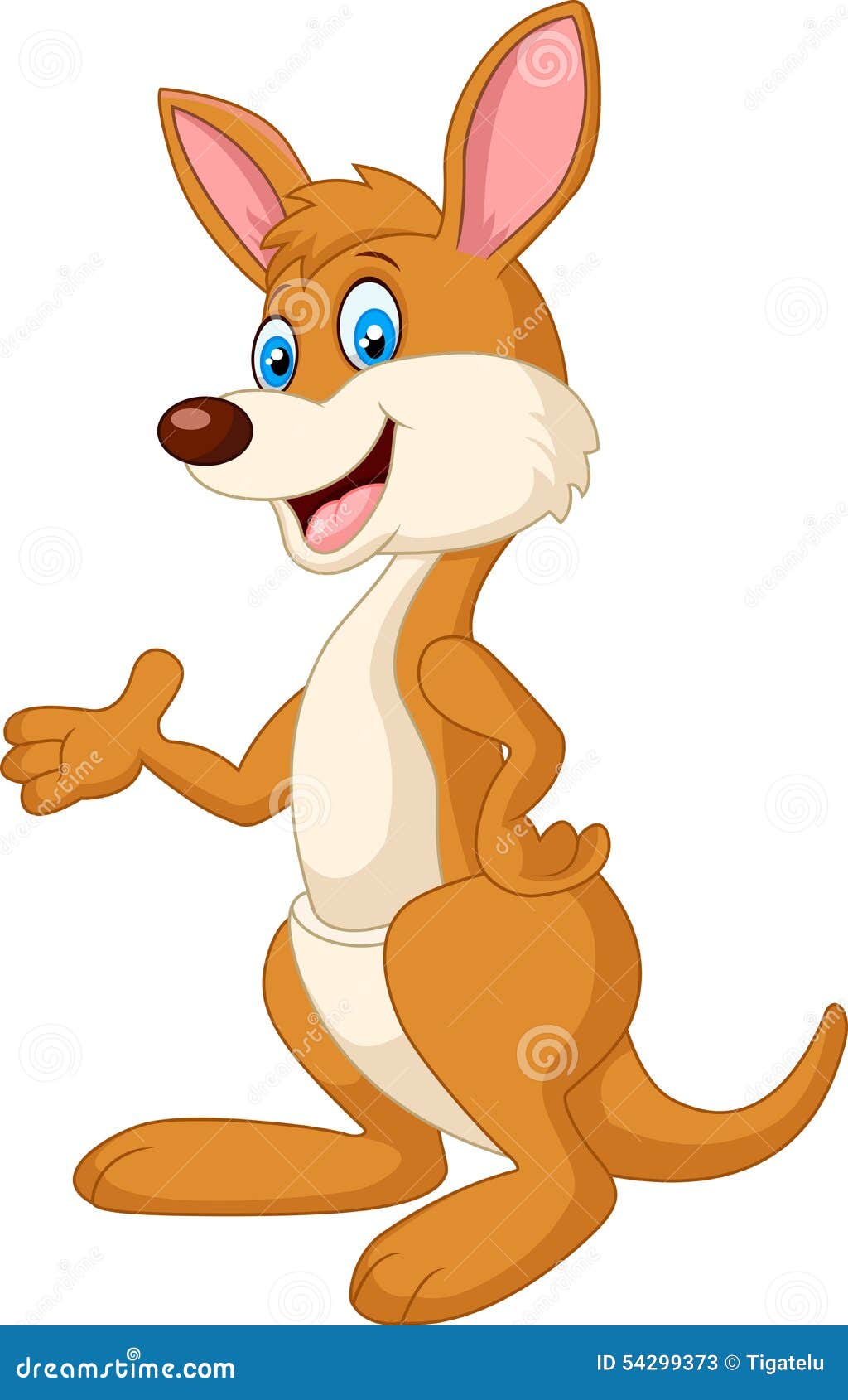 Cartoon Kangaroo Mascot. Jumping Australian Animals, Kangaroos In ...