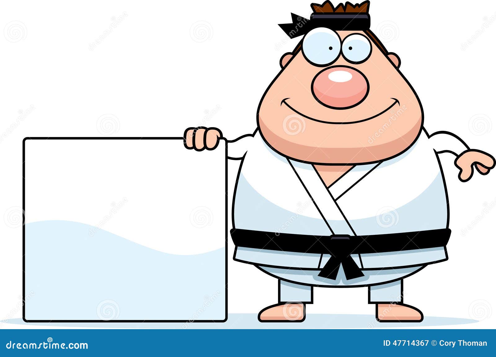 Cartoon Karate Man Sign stock vector. Illustration of sign - 47714367