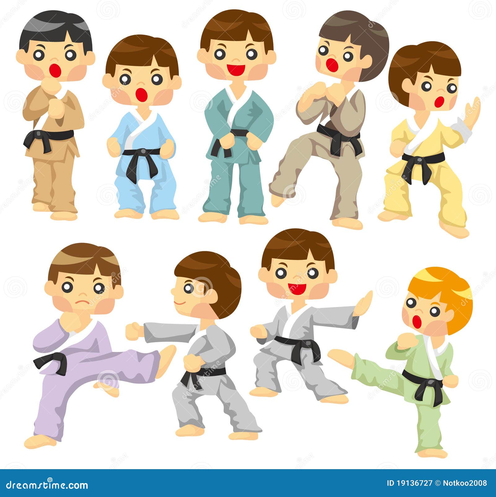 Cartoon Karate Training Illustration | CartoonDealer.com #156710272