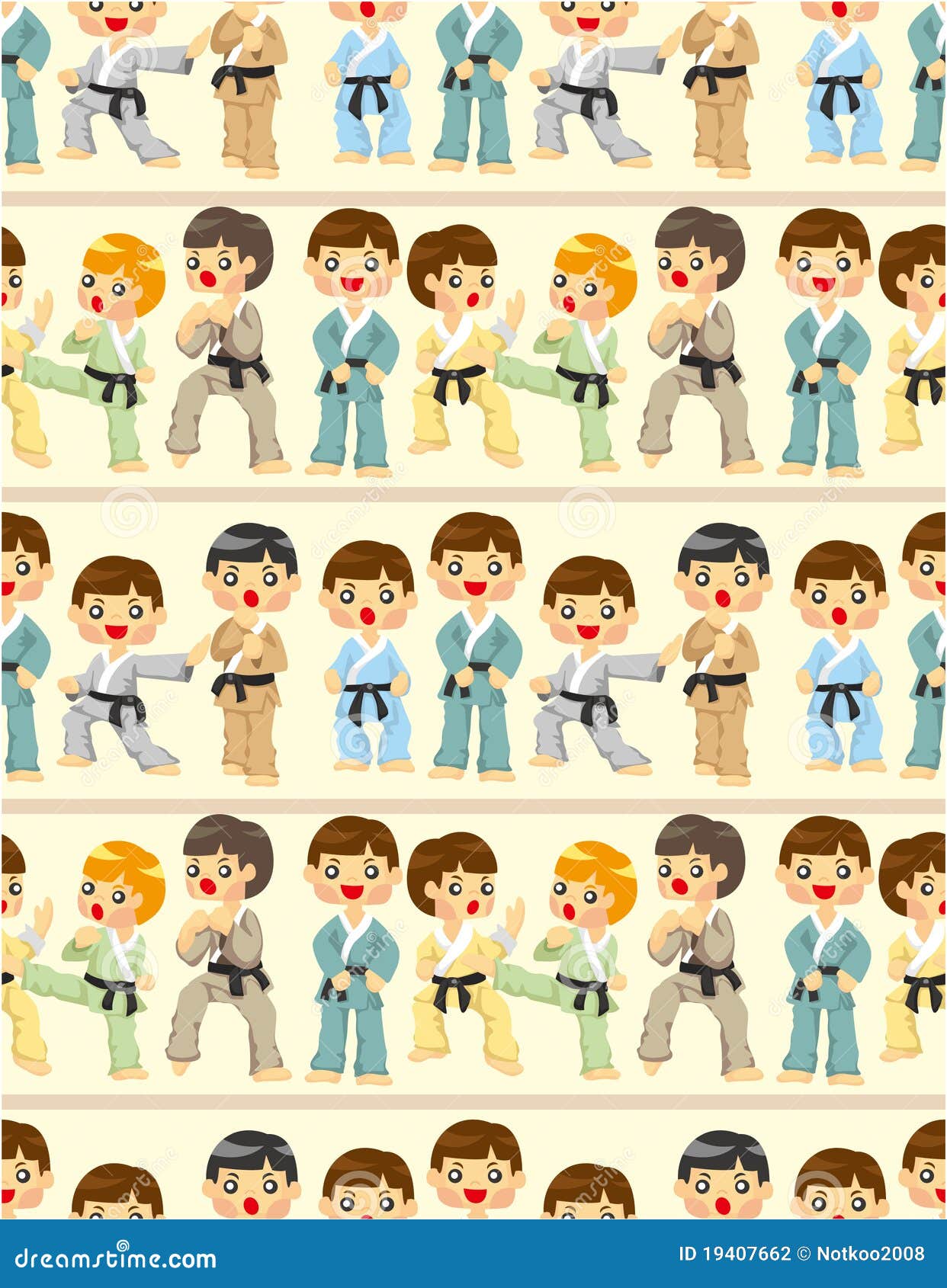 Cartoon Karate Training Illustration | CartoonDealer.com #156710272