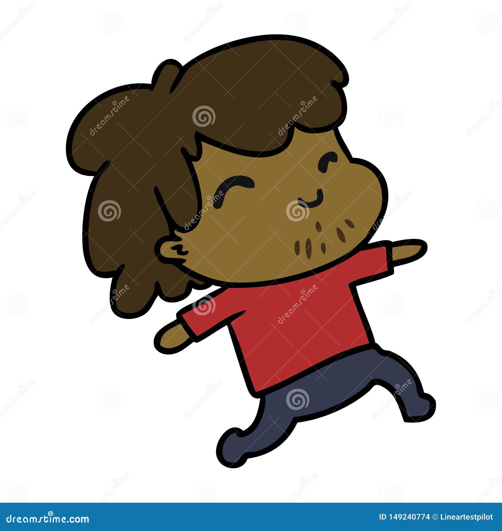 Cartoon Kawaii Boy with Stubble Stock Vector - Illustration of hand ...