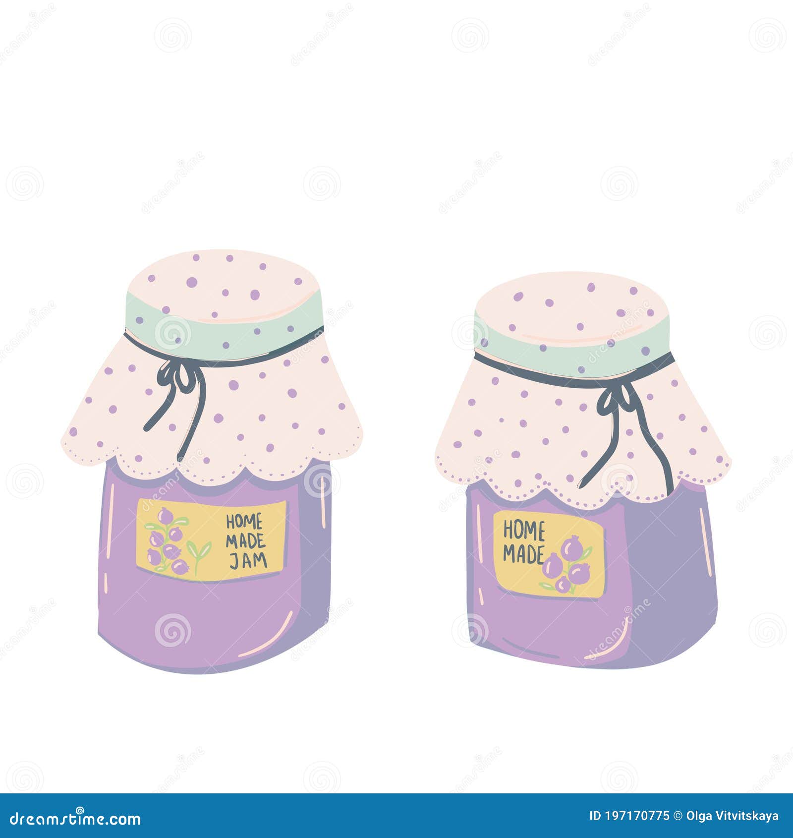 Cartoon Kawaii Cute Jar of Jam Vector Illustration Stock Vector ...