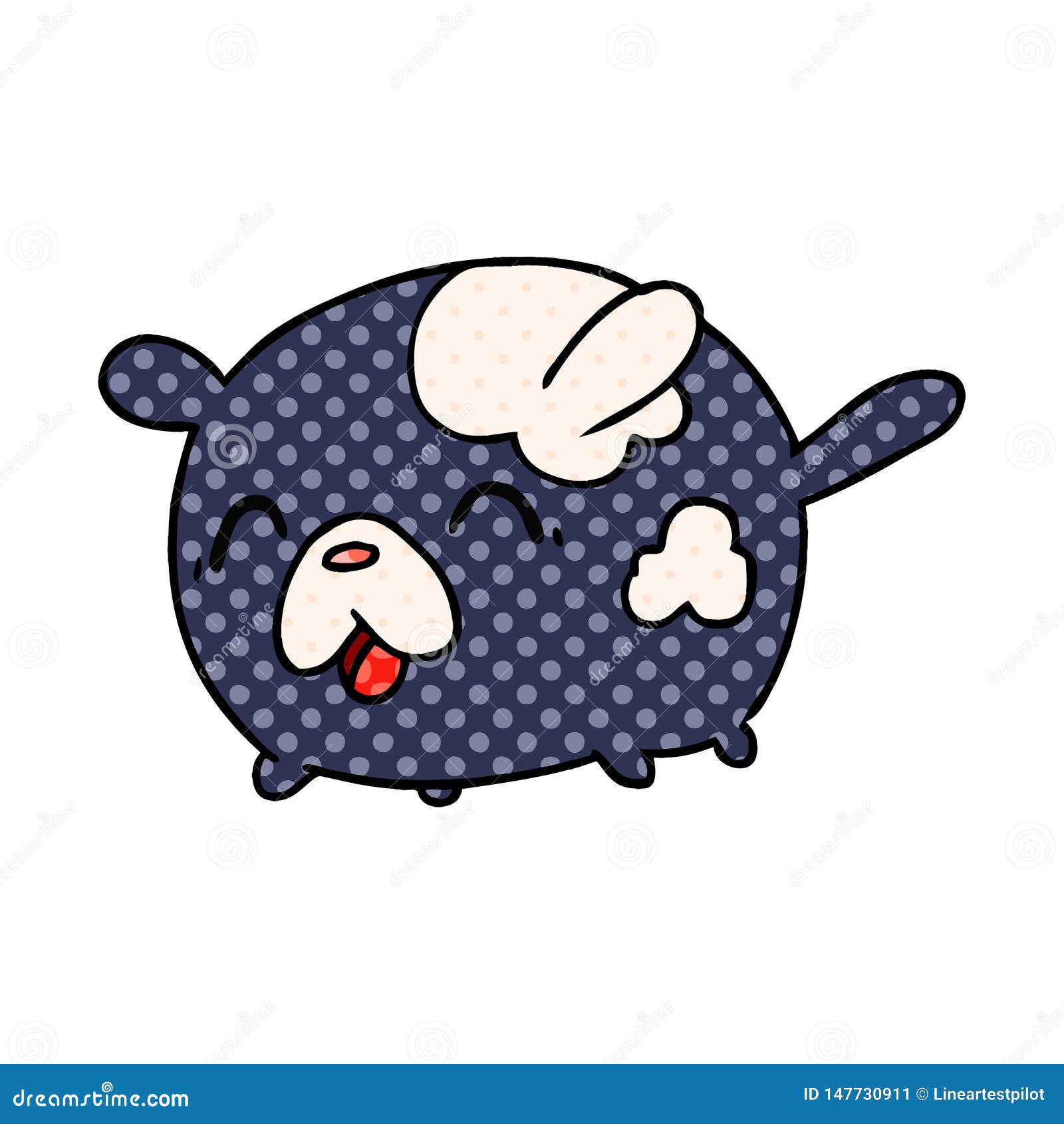 Cartoon Kawaii Cute Patch Dog Stock Vector - Illustration of artwork ...