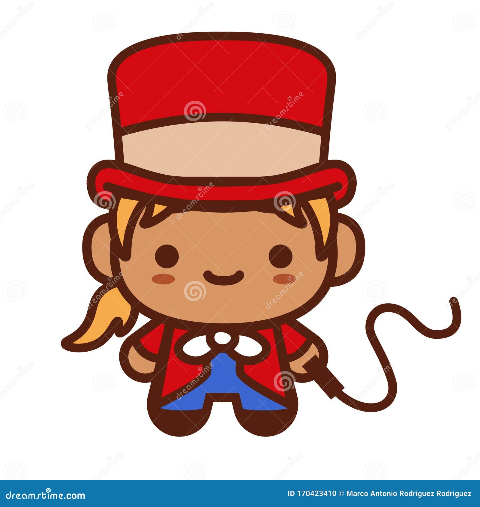 Cartoon Kawaii Ringmaster Isolated Illustration Stock Illustration ...