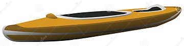 Cartoon Kayak in Side View Isolated on White. Design Element Stock ...