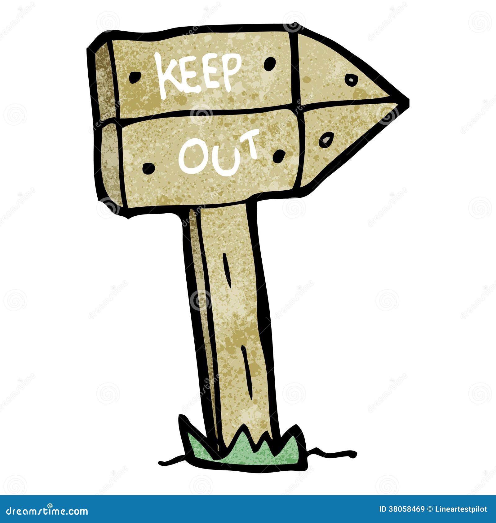 Cartoon keep out sign stock vector. Illustration of doodle - 38058469