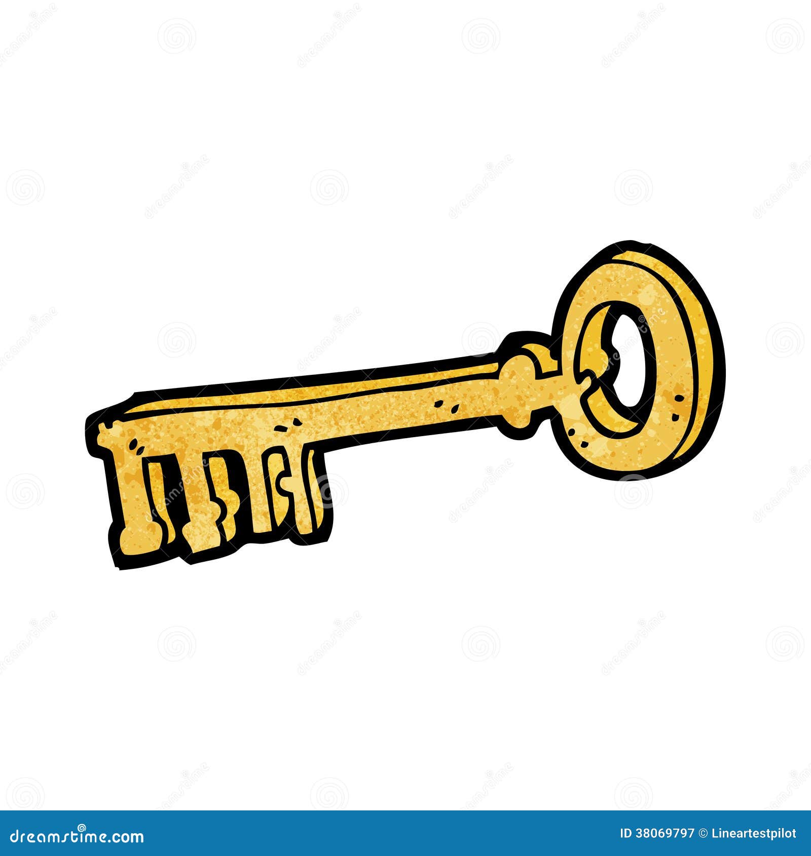 Cartoon key stock illustration. Illustration of traditional - 38069797