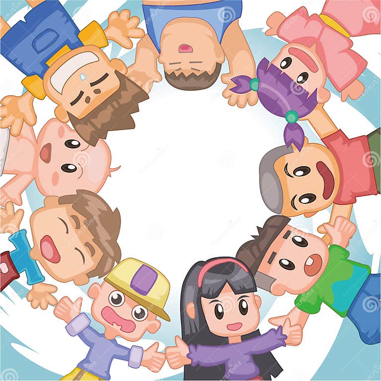 Cartoon kid card stock vector. Illustration of friends - 17784975