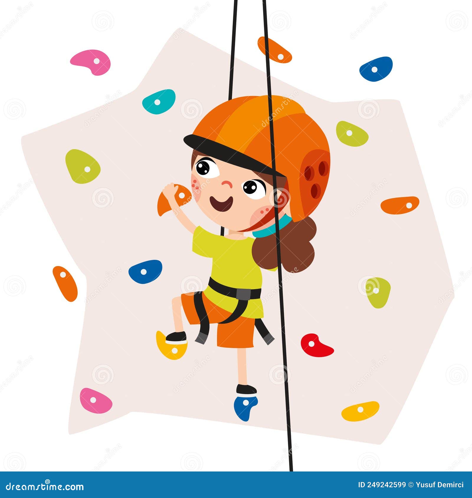Indoor Rock Climbing Wall Clipart