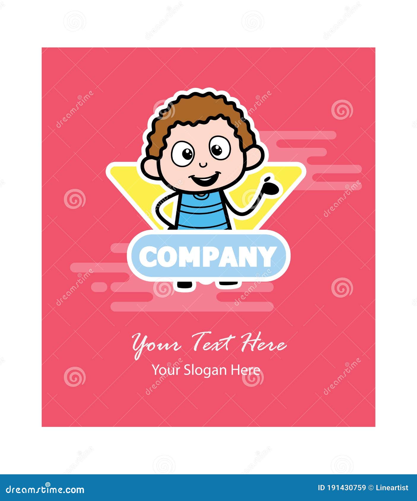 Cartoon Kid in Company Brochure Stock Illustration - Illustration of ...