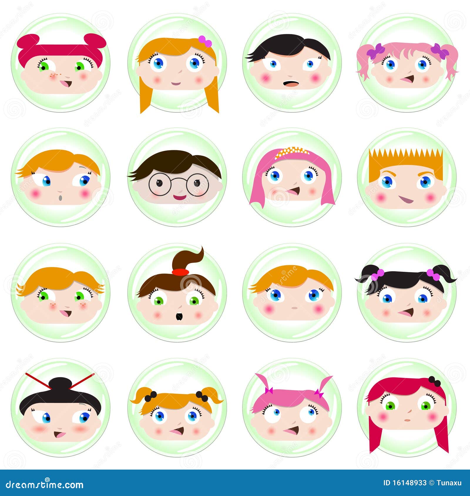 Cartoon kid face stock vector. Illustration of vector - 16148933