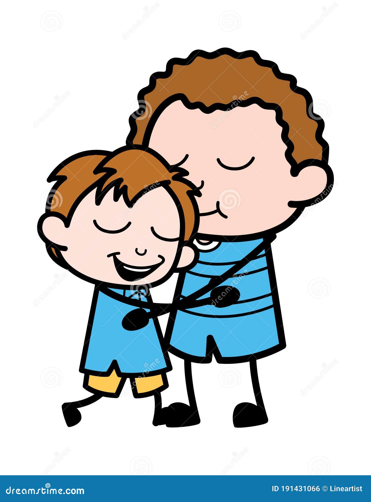 Cartoon Kid Giving a Hug stock illustration. Illustration of vector ...