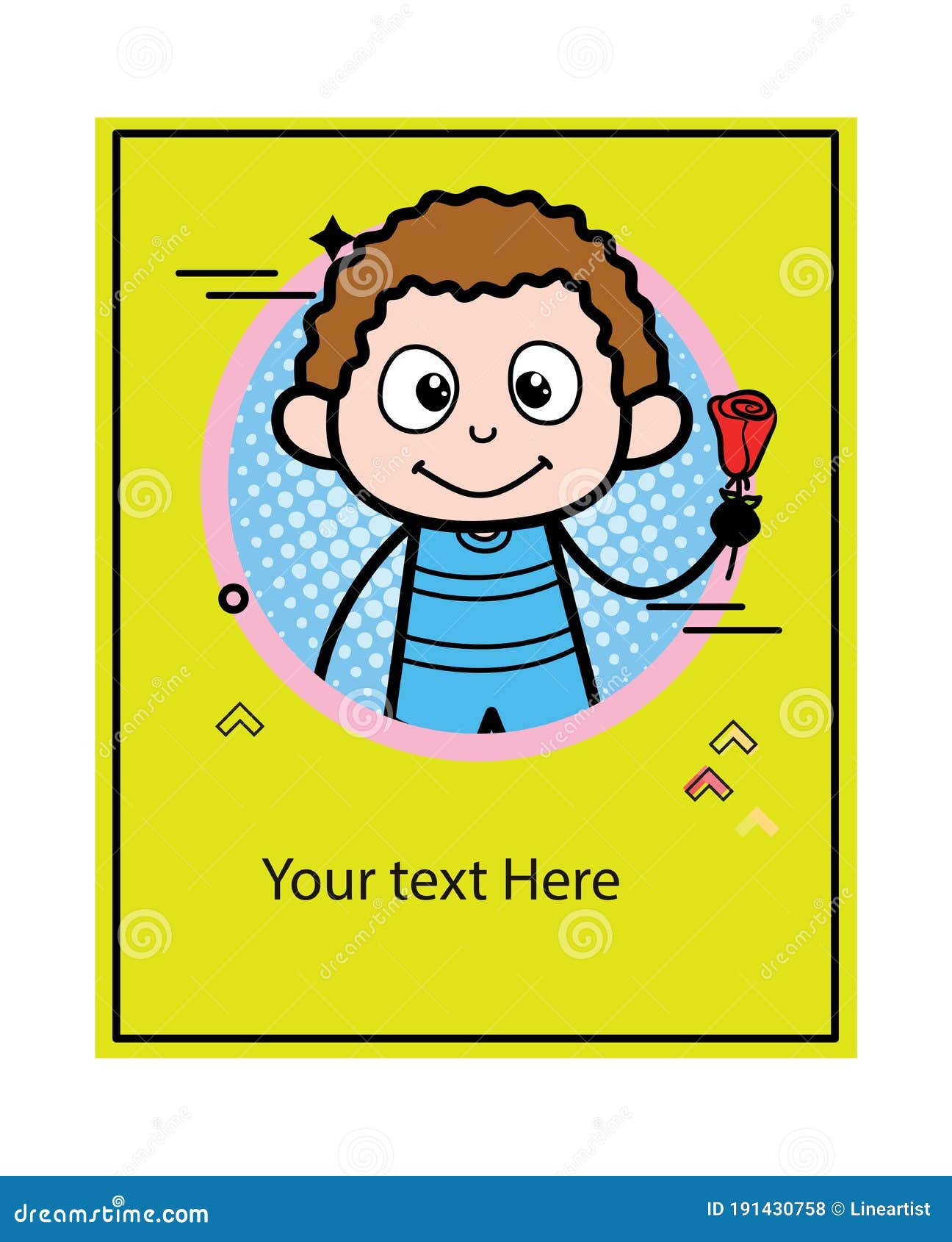 Cartoon Kid on Poster with Text Stock Illustration - Illustration of ...