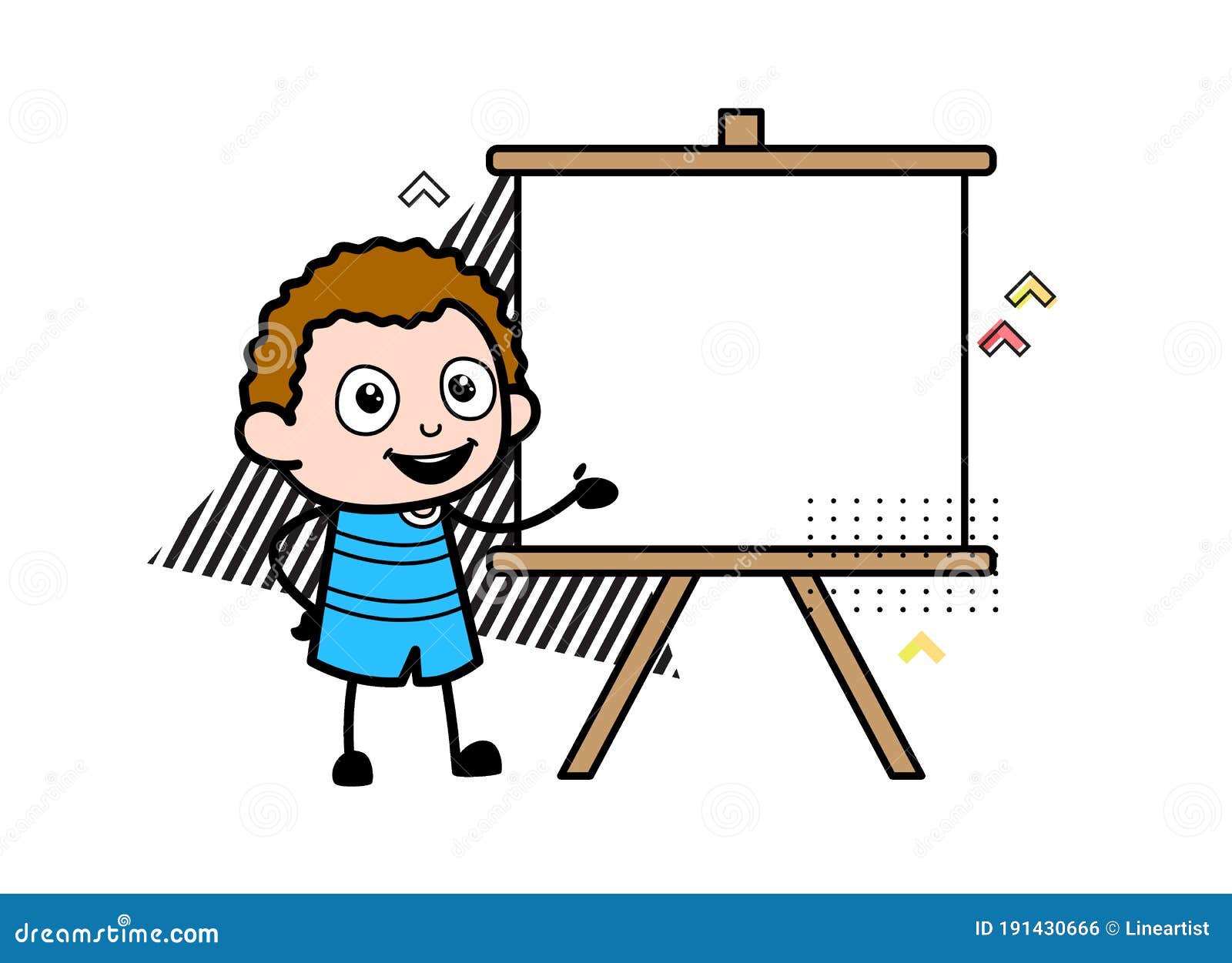 Cartoon Kid with Slide Board Stock Illustration - Illustration of ...