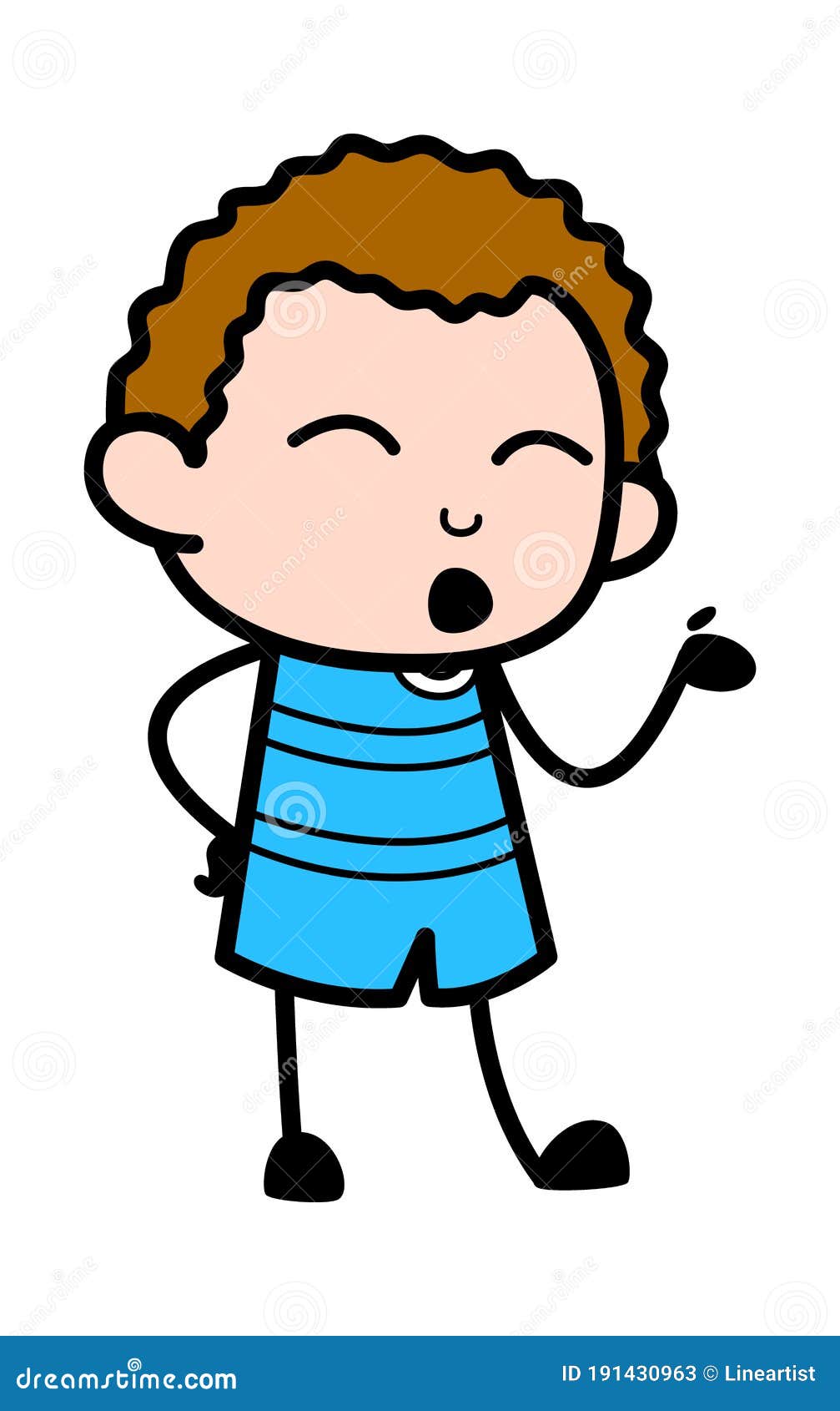 Cartoon Kid Speaking stock illustration. Illustration of speech - 191430963