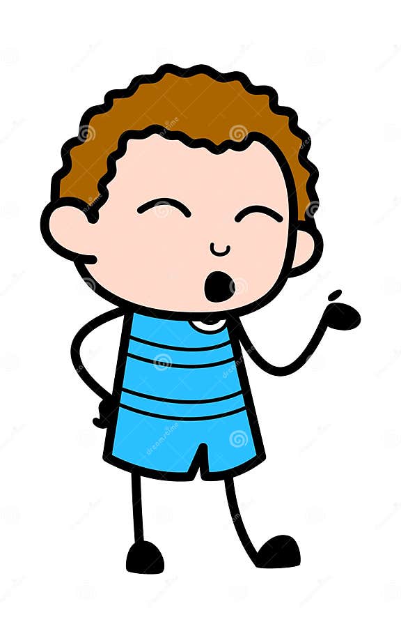 Cartoon Kid Speaking stock illustration. Illustration of speech - 191430963