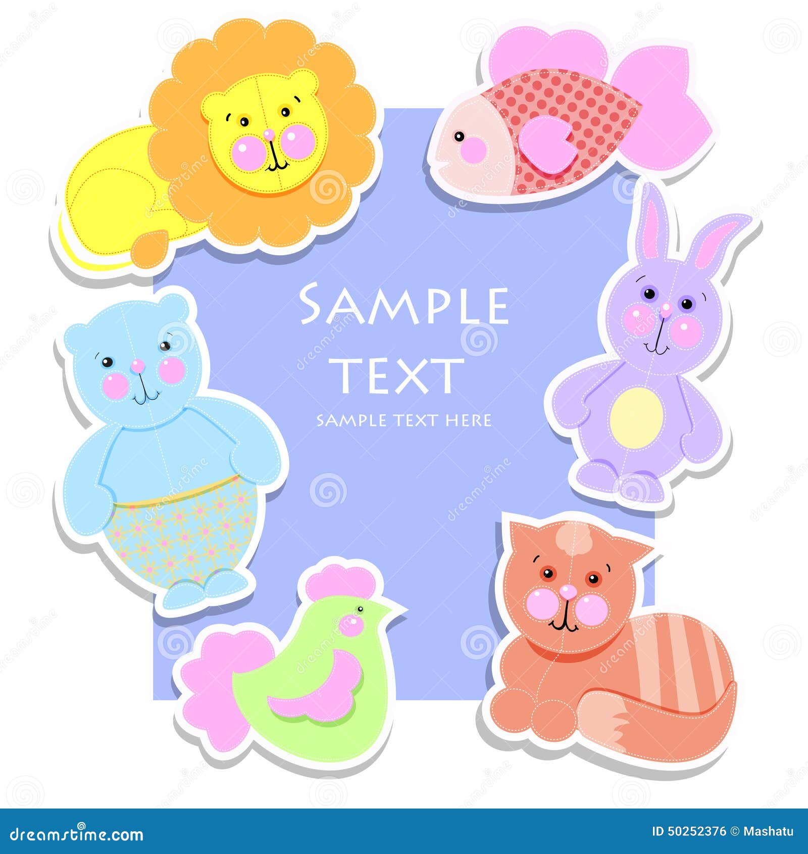 Cartoon kid toy card stock vector. Illustration of cute - 50252376