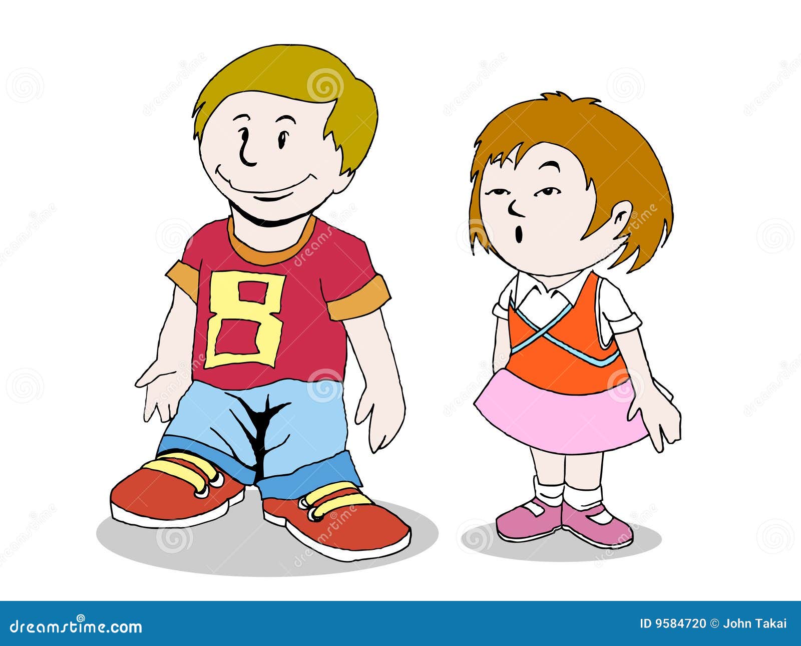 Cartoon Kids stock vector. Illustration of talk, cartoon - 9584720