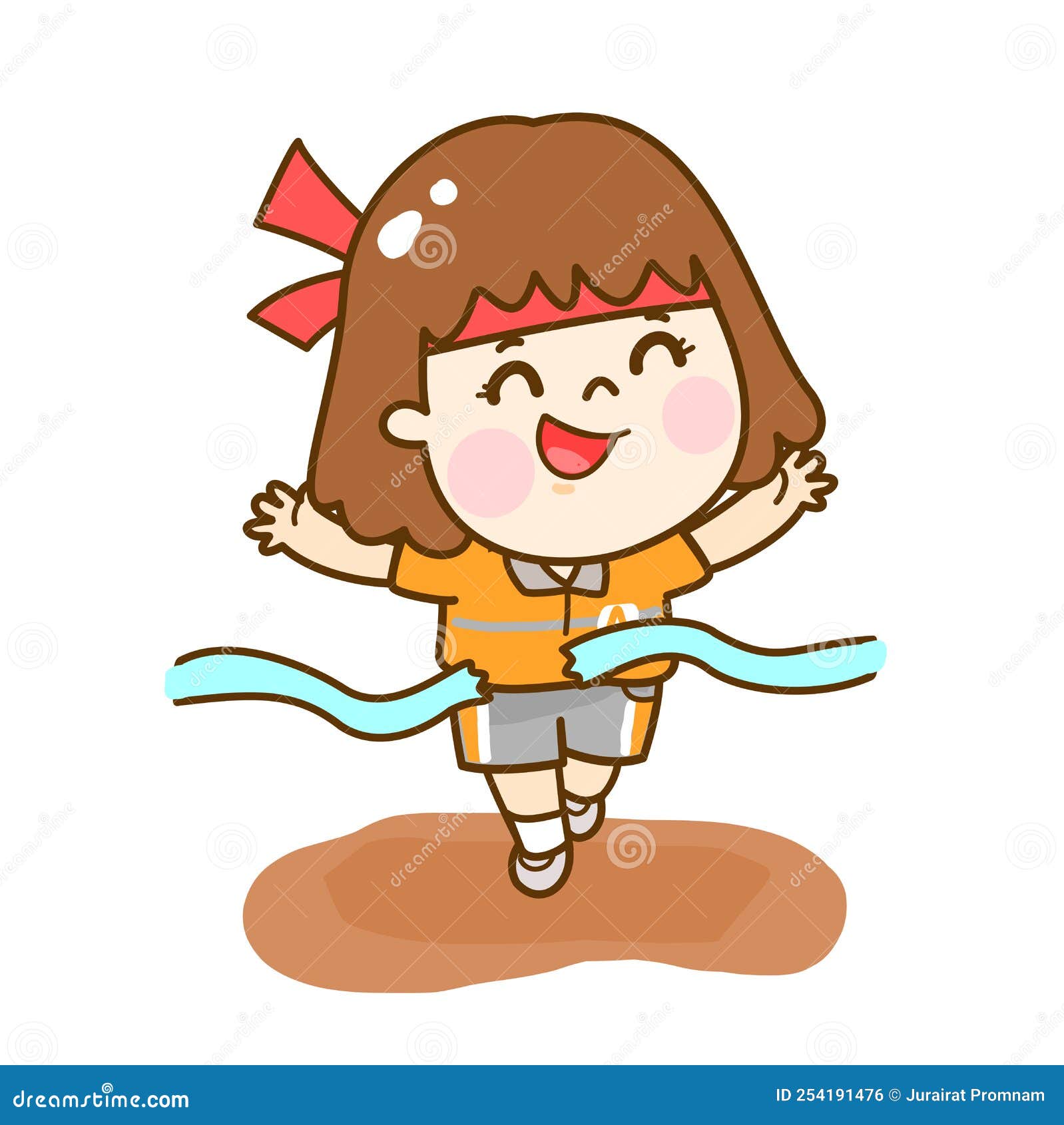 Cartoon Kids Running Characters Vectorr. Stock Illustration ...