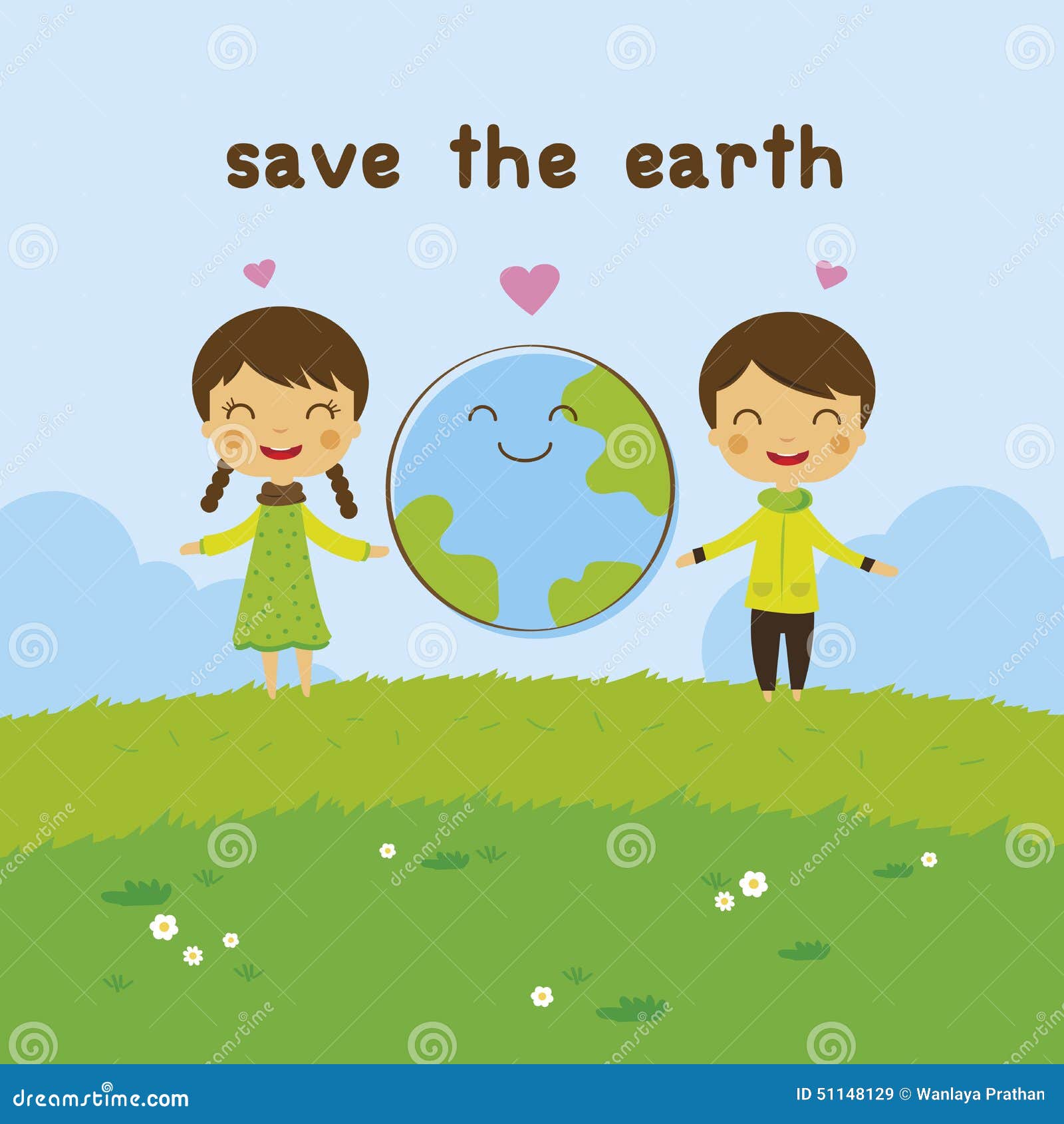 Cartoon Kids Save the Earth - Save the World Stock Vector ... Cartoon Kids Save the Earth - Save the World Stock Vector ...