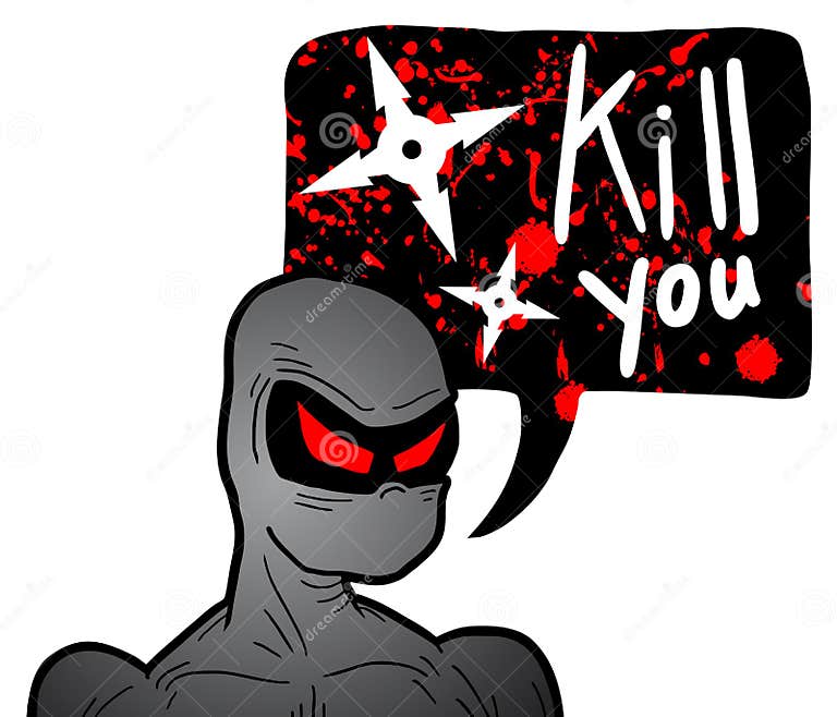 Cartoon kill you stock vector. Illustration of expressive - 32279303
