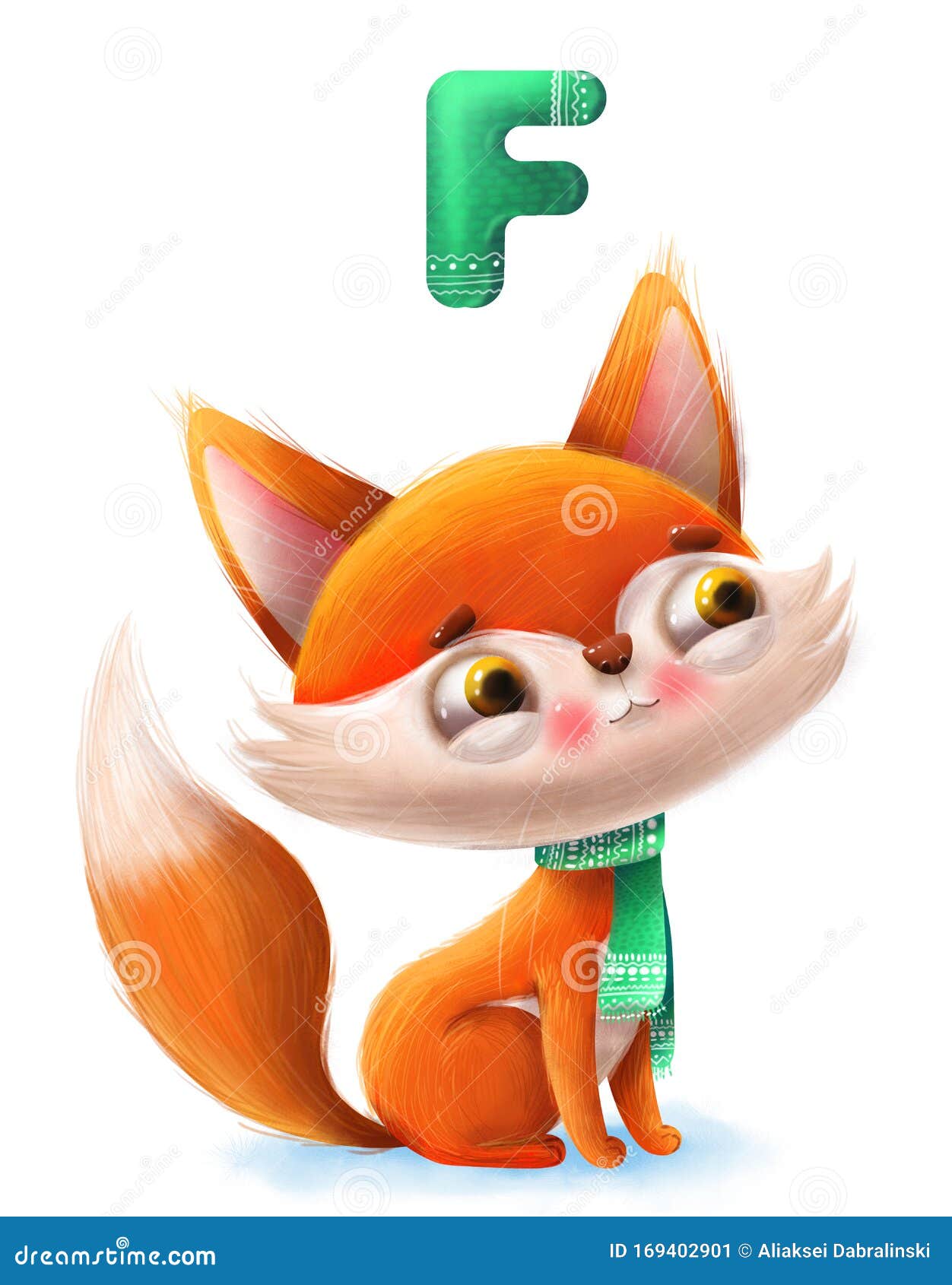 Cartoon Kind Fox With Letter Of The Alphabet Royalty-Free Stock ...