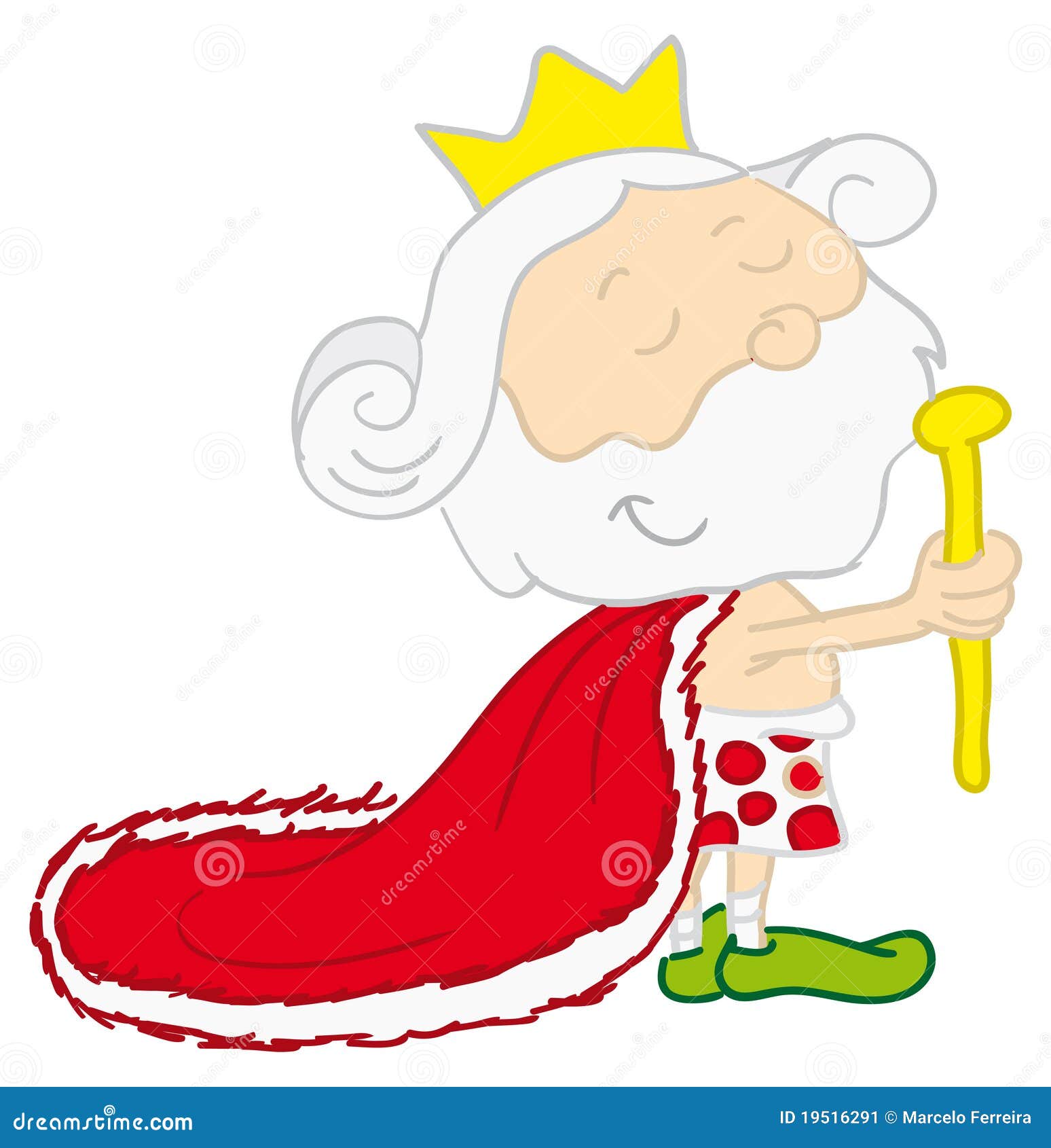 Cartoon king stock vector. Illustration of green, royal - 19516291