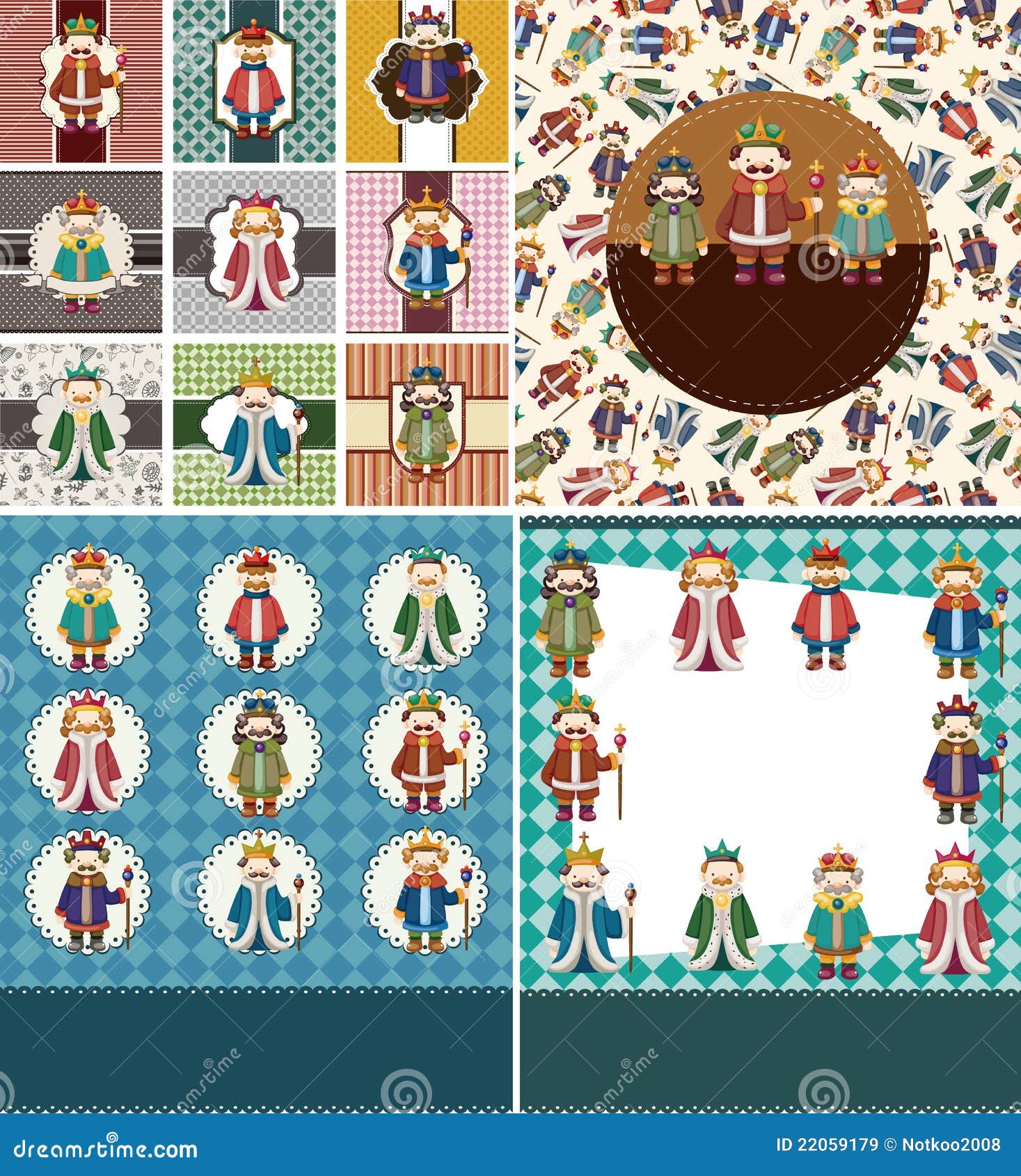 Cartoon king card stock vector. Illustration of costume - 22059179