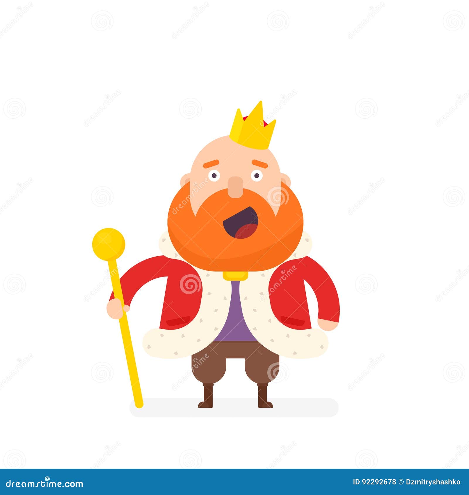 Cartoon king character stock vector. Illustration of crown - 92292678