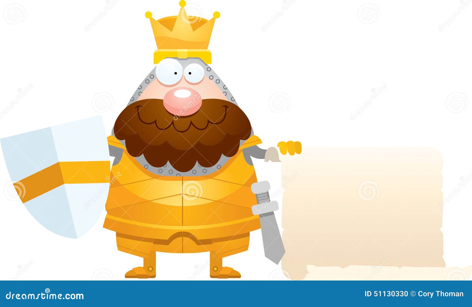 Cartoon King Sign stock vector. Illustration of guard - 51130330