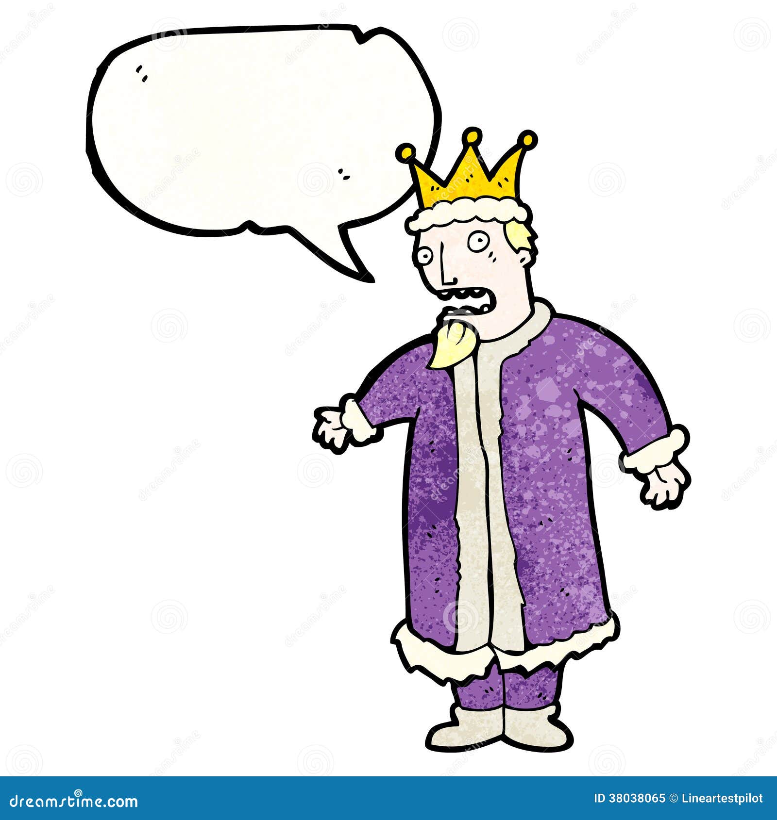 Cartoon King with Speech Bubble Stock Vector - Illustration of crown ...
