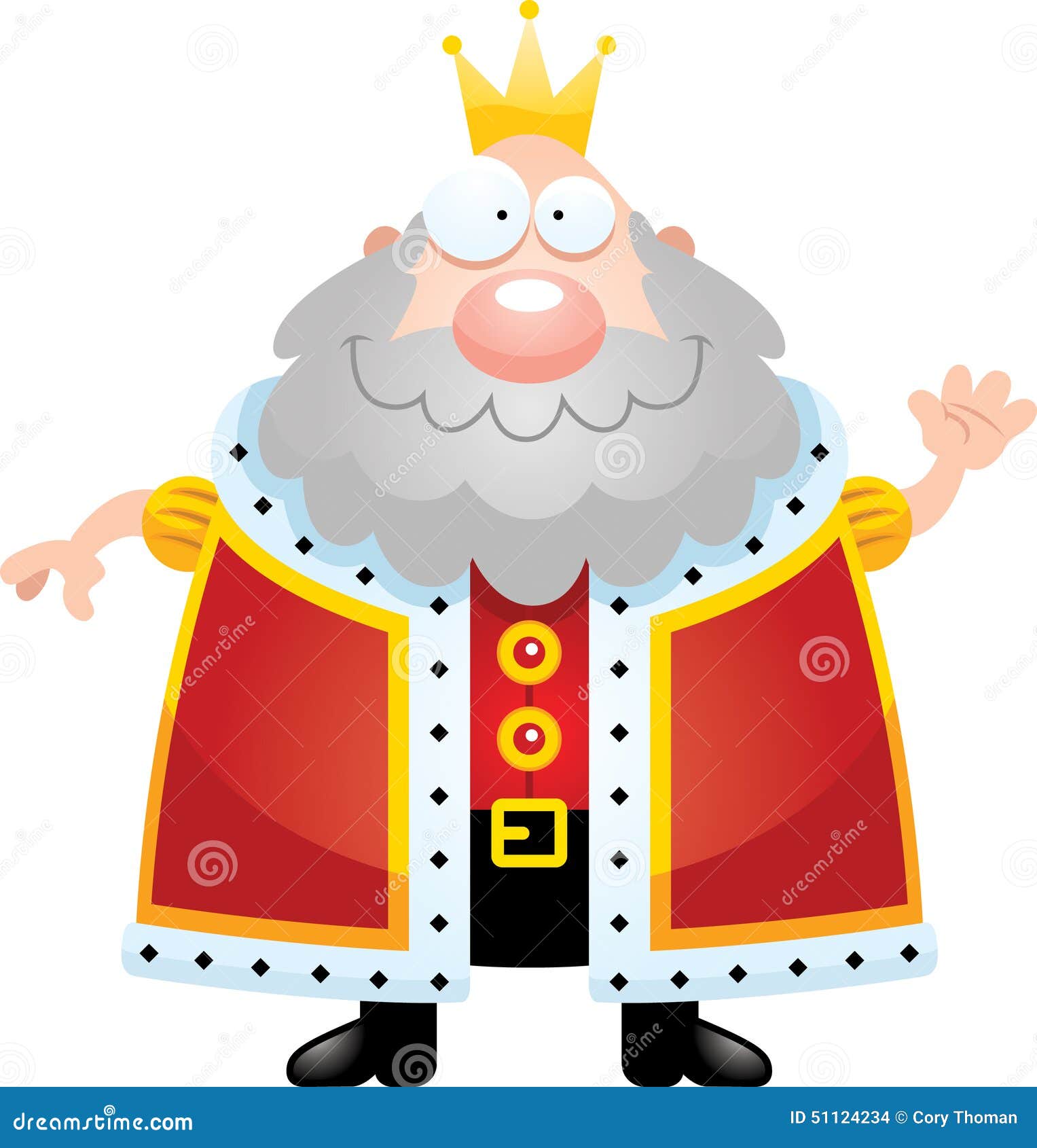 Cartoon King Waving stock vector. Illustration of cartoon - 51124234