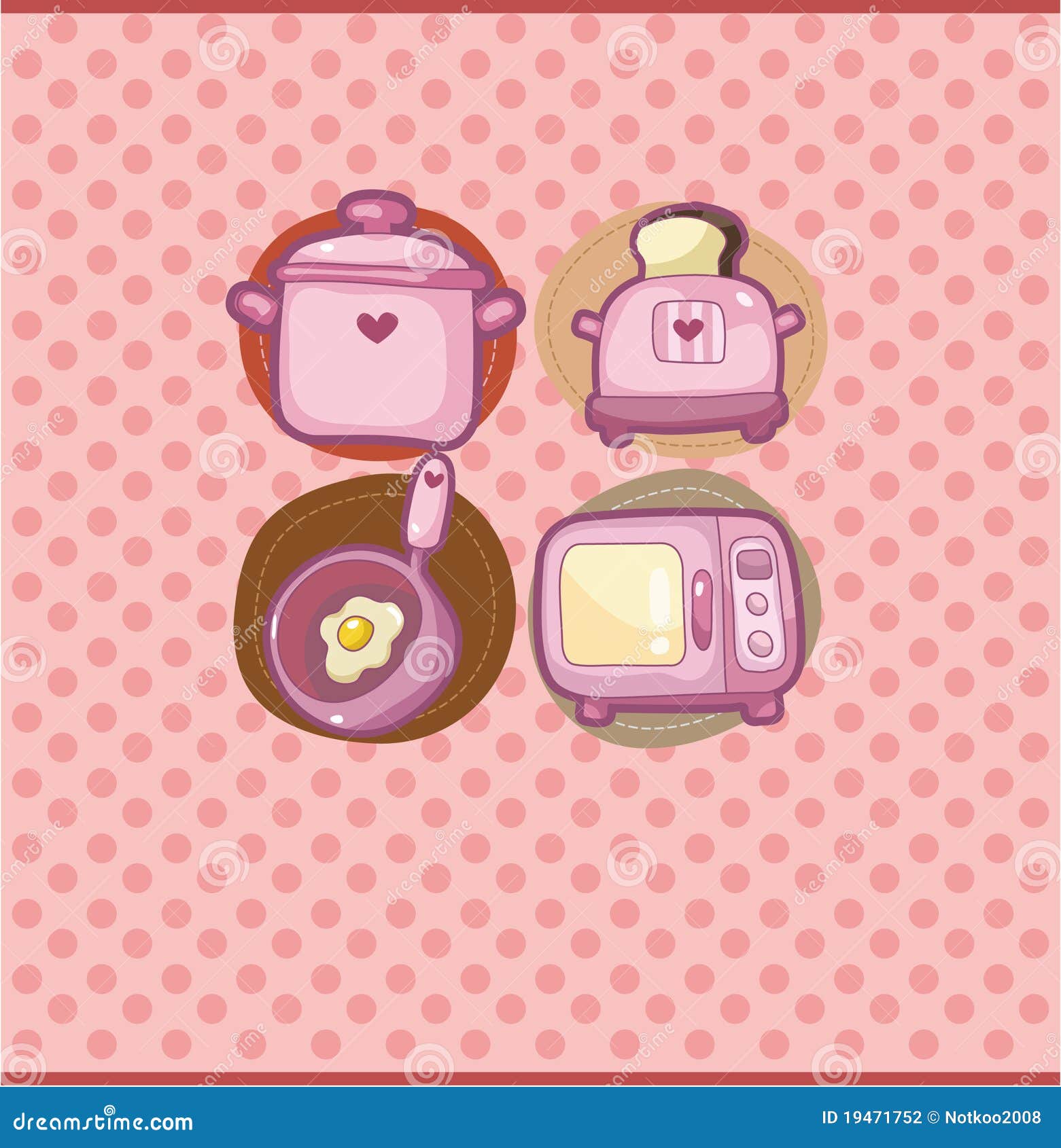 Cartoon kitchen card stock vector. Illustration of cartoon - 19471752