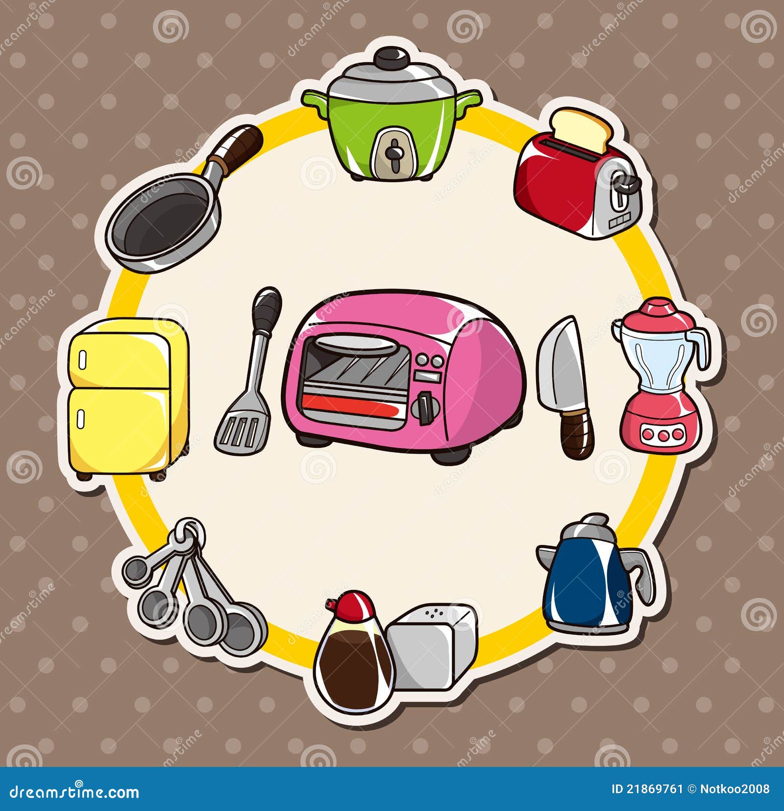 Cartoon kitchen card stock vector. Illustration of cocktail - 21869761