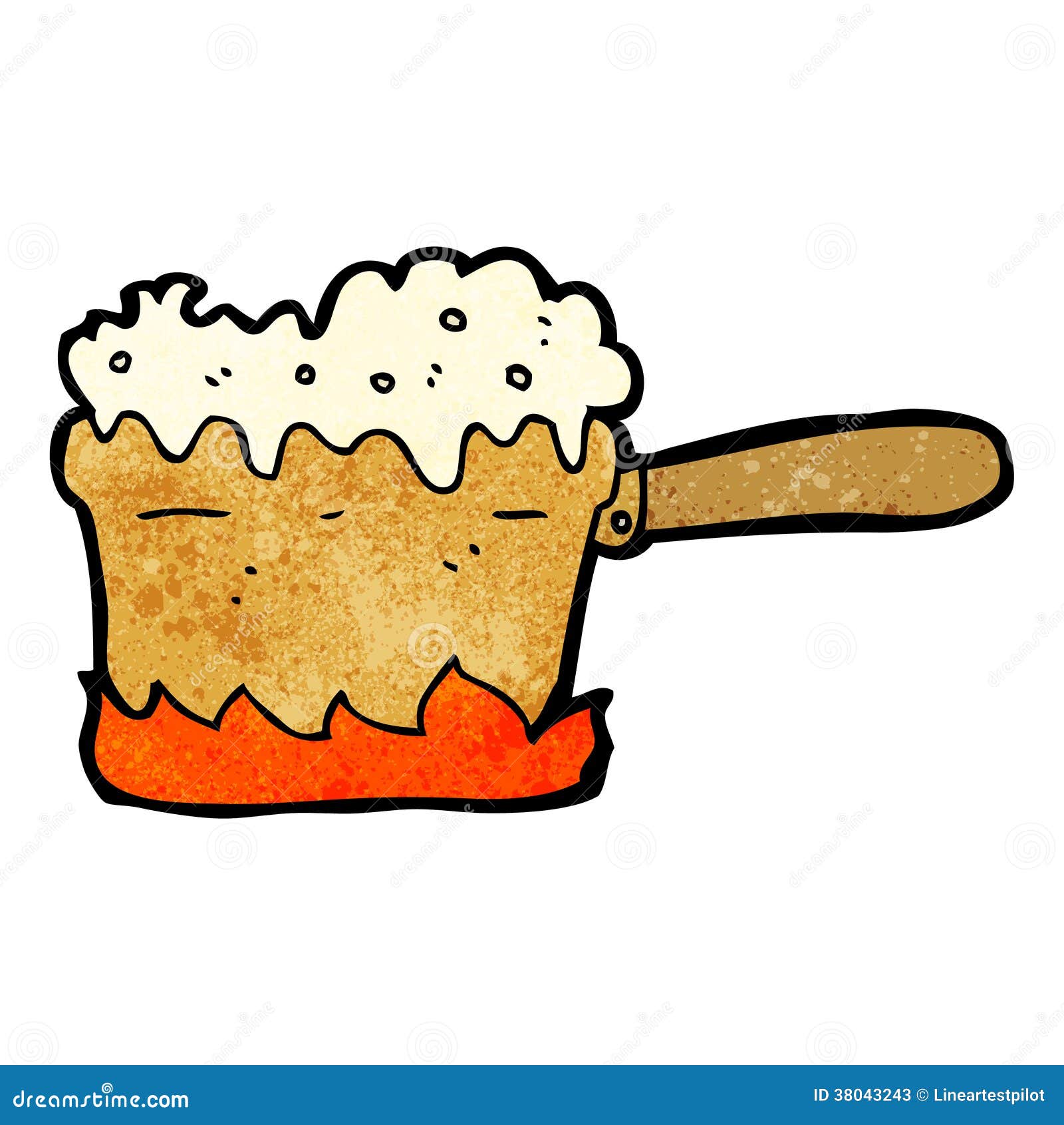 Cartoon kitchen pan stock vector. Illustration of doodle - 38043243