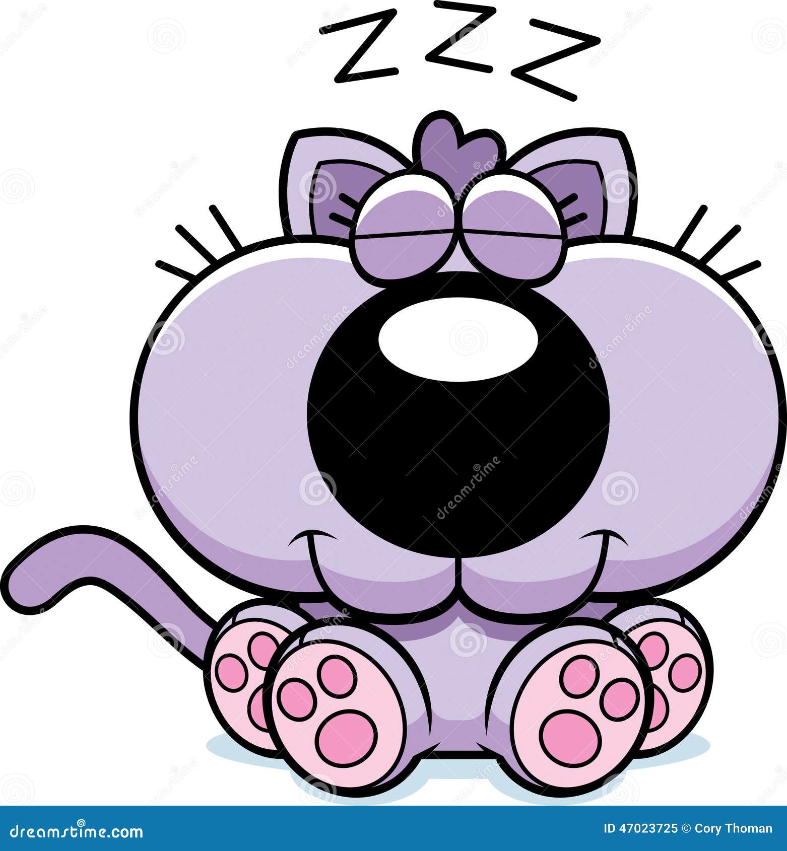 Cartoon Kitten Napping stock vector. Illustration of baby - 47023725