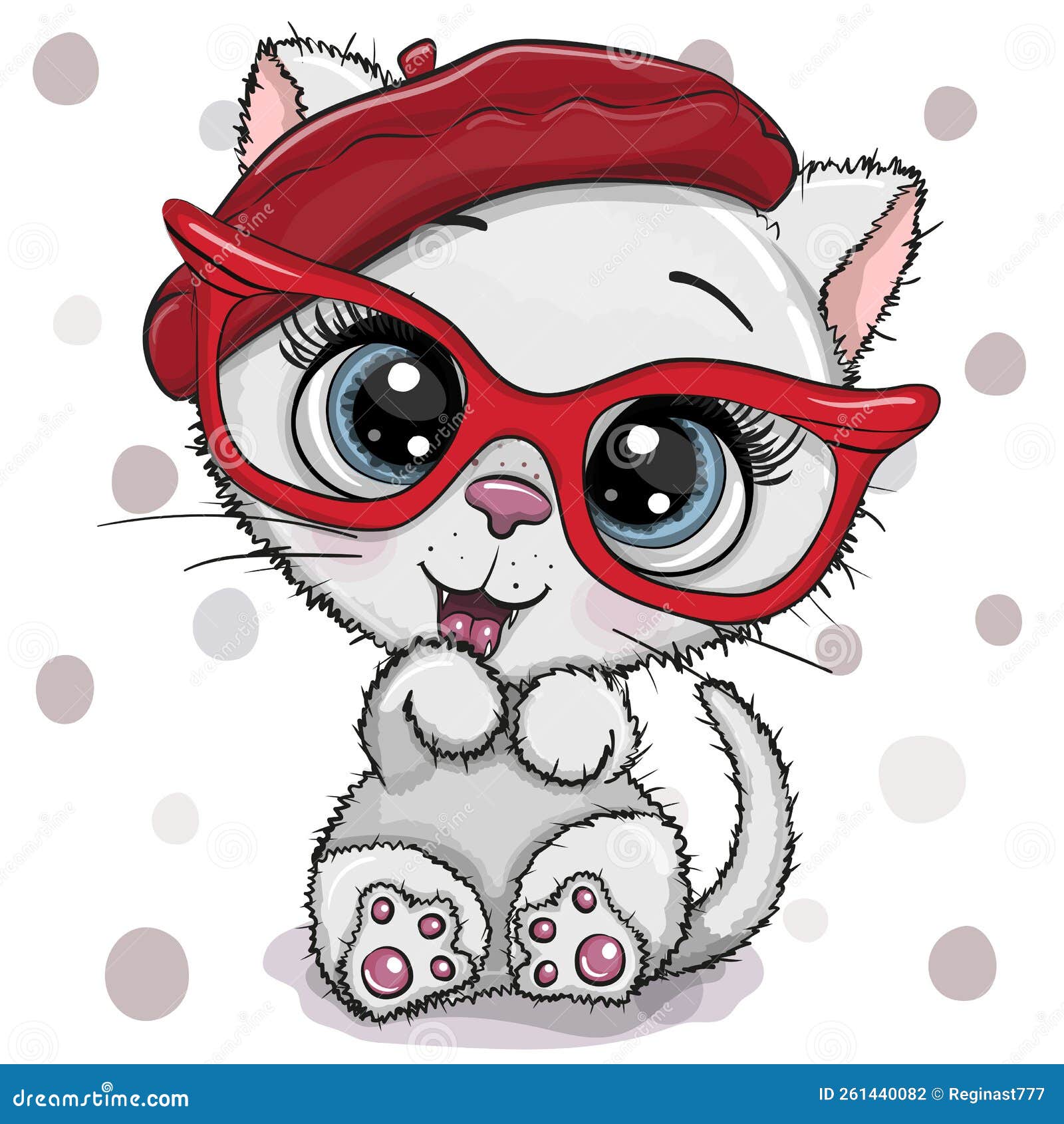Cartoon Kitty Cat Set. Funny Cats Vector Illustration | CartoonDealer ...