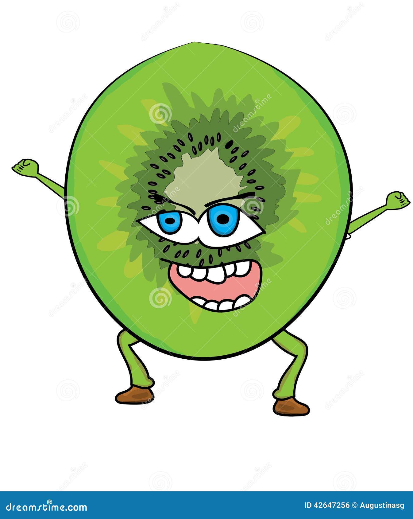Cartoon Kiwi Character Stock Illustration - Image: 42647256