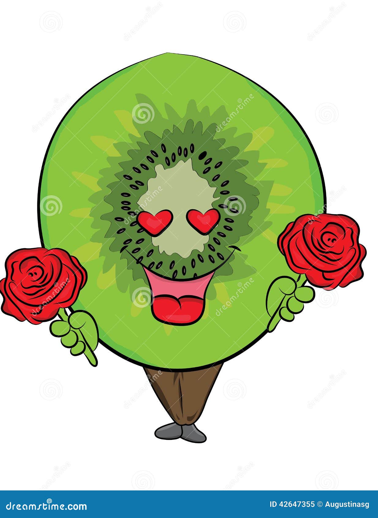 Cartoon kiwi character stock illustration. Illustration of tropical ...