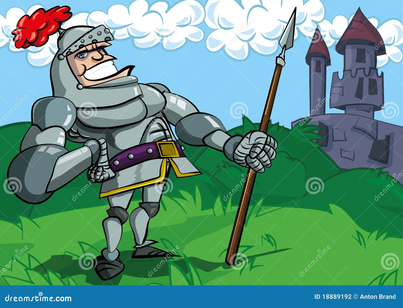 Cartoon Knight And Dragons Coloring Book Page Vector Illustration ...