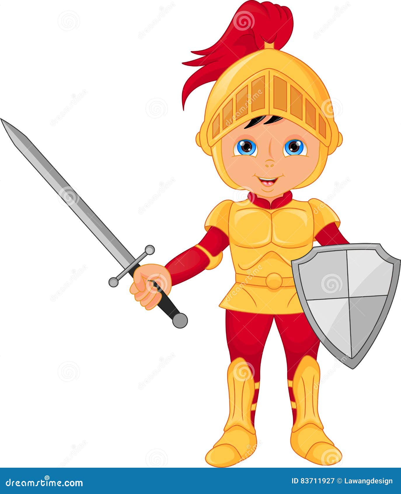 Cartoon knight boy stock vector. Illustration of male - 83711927