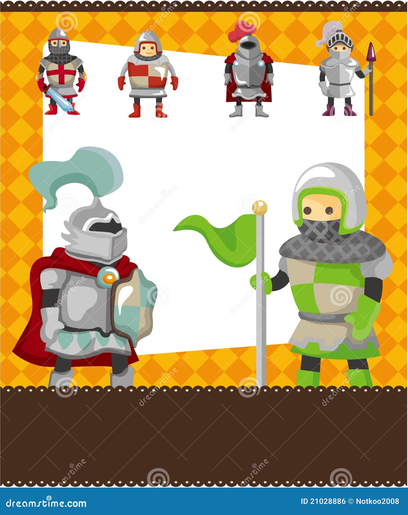 Cartoon knight card stock vector. Illustration of cartoon - 21028886