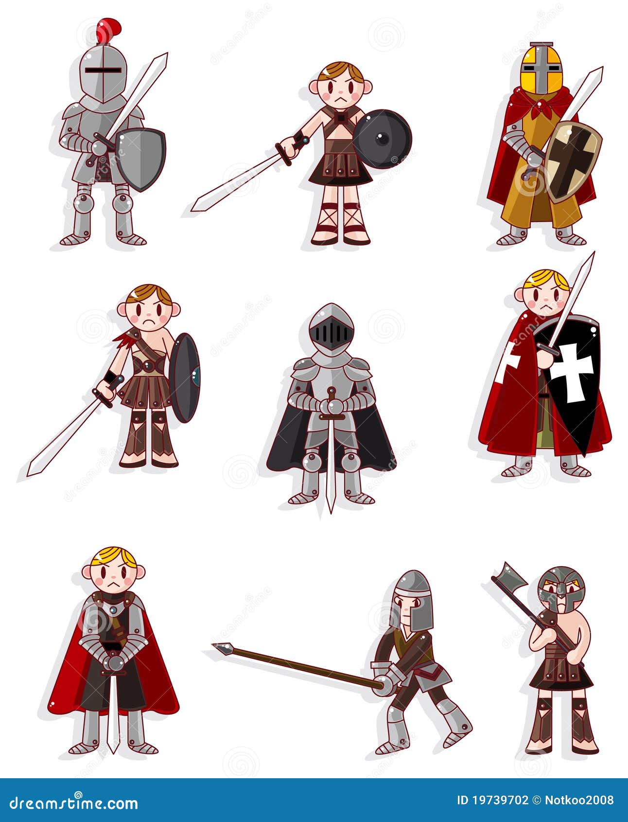 Cartoon knight icon stock vector. Illustration of kingdom - 19739702
