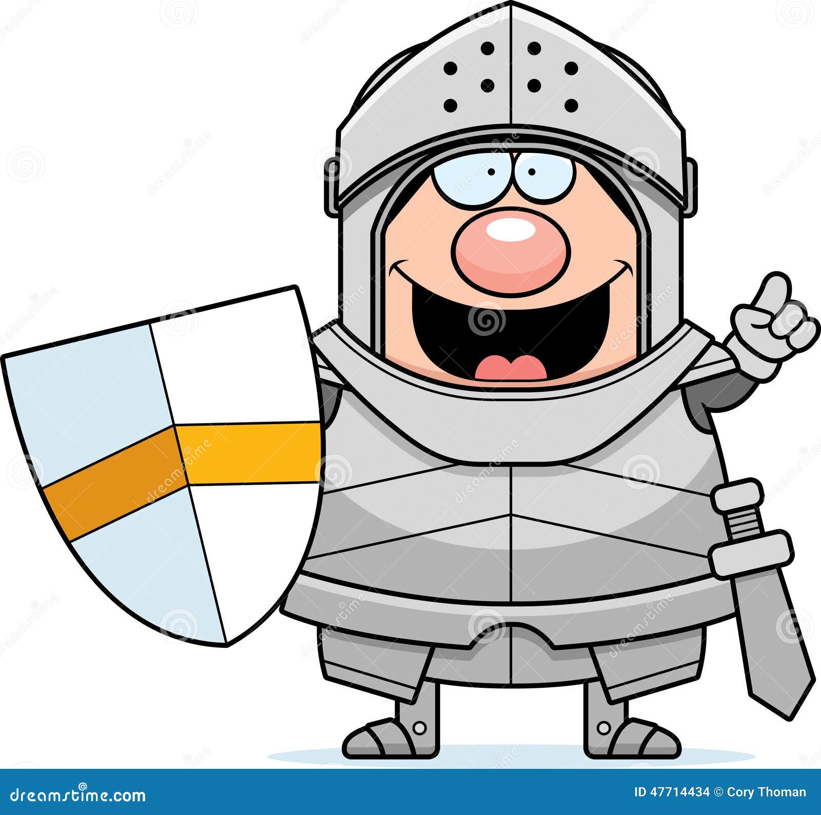 Cartoon Knight Idea stock vector. Illustration of talking - 47714434