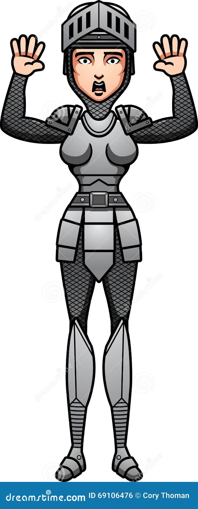 Cartoon Knight Surrender stock vector. Illustration of warrior - 69106476