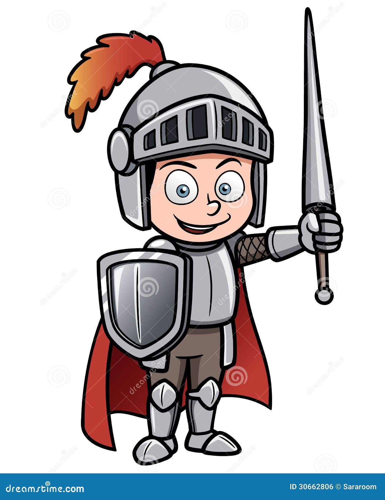 Cartoon knight stock vector. Illustration of drawing - 30662806