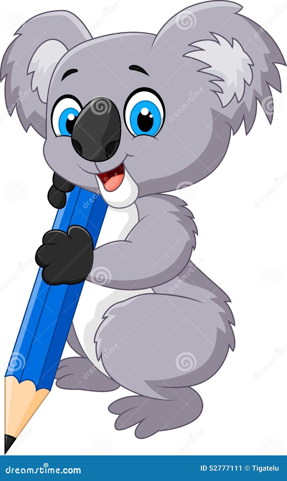 Cartoon Koala On A White Background.Flat Cartoon Illustration For Kids ...
