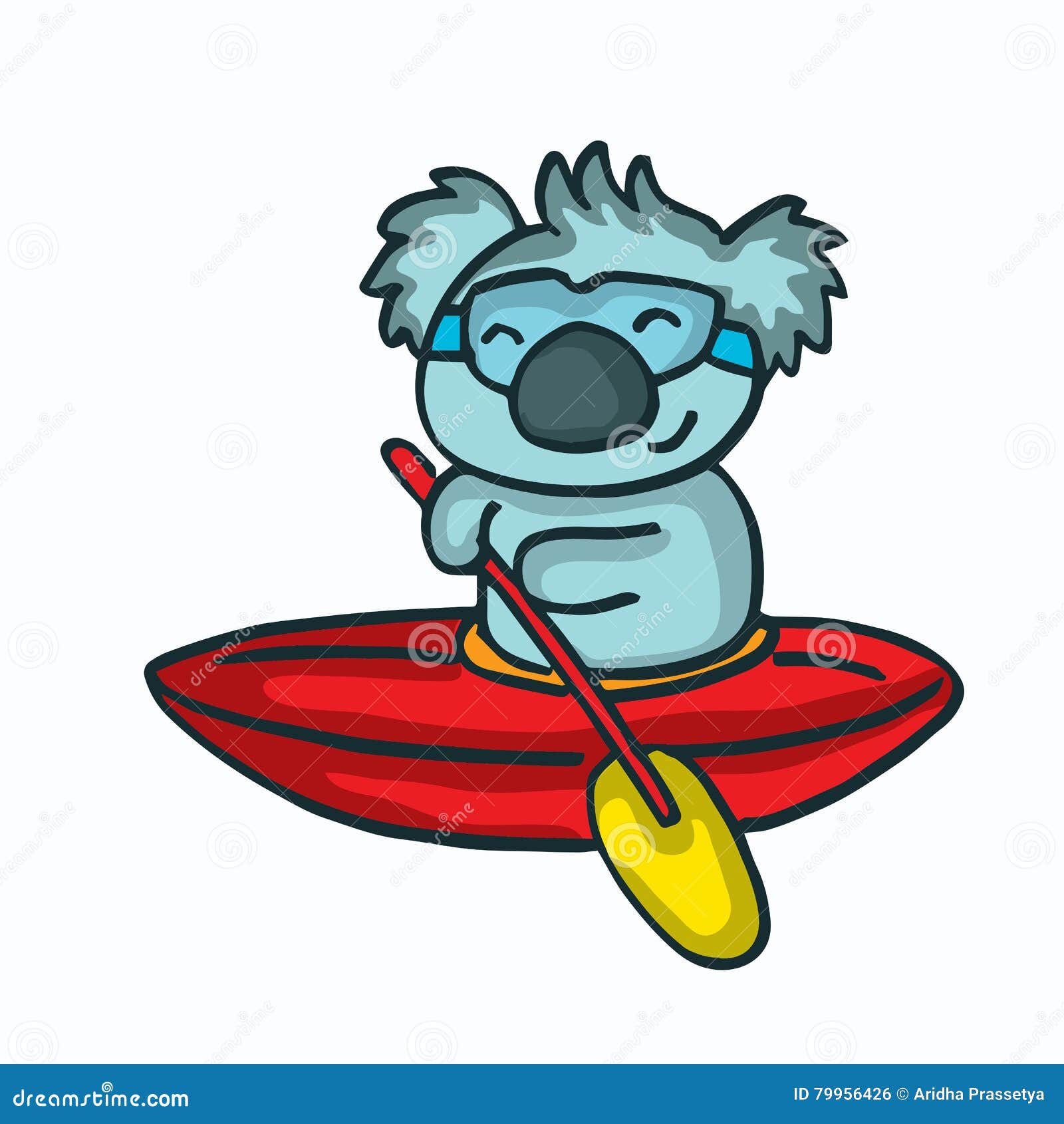 Cartoon koala on the ship stock vector. Illustration of tree - 79956426